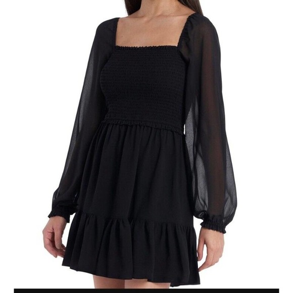 American Eagle Outfitters | Dresses | American Eagle Black Tempest Mini Dress Size M Tall ...